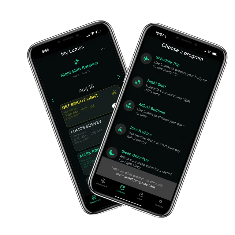 Lumos Mask: Light Therapy for Jet Lag, Night Shifts, Restoring Sleep ...